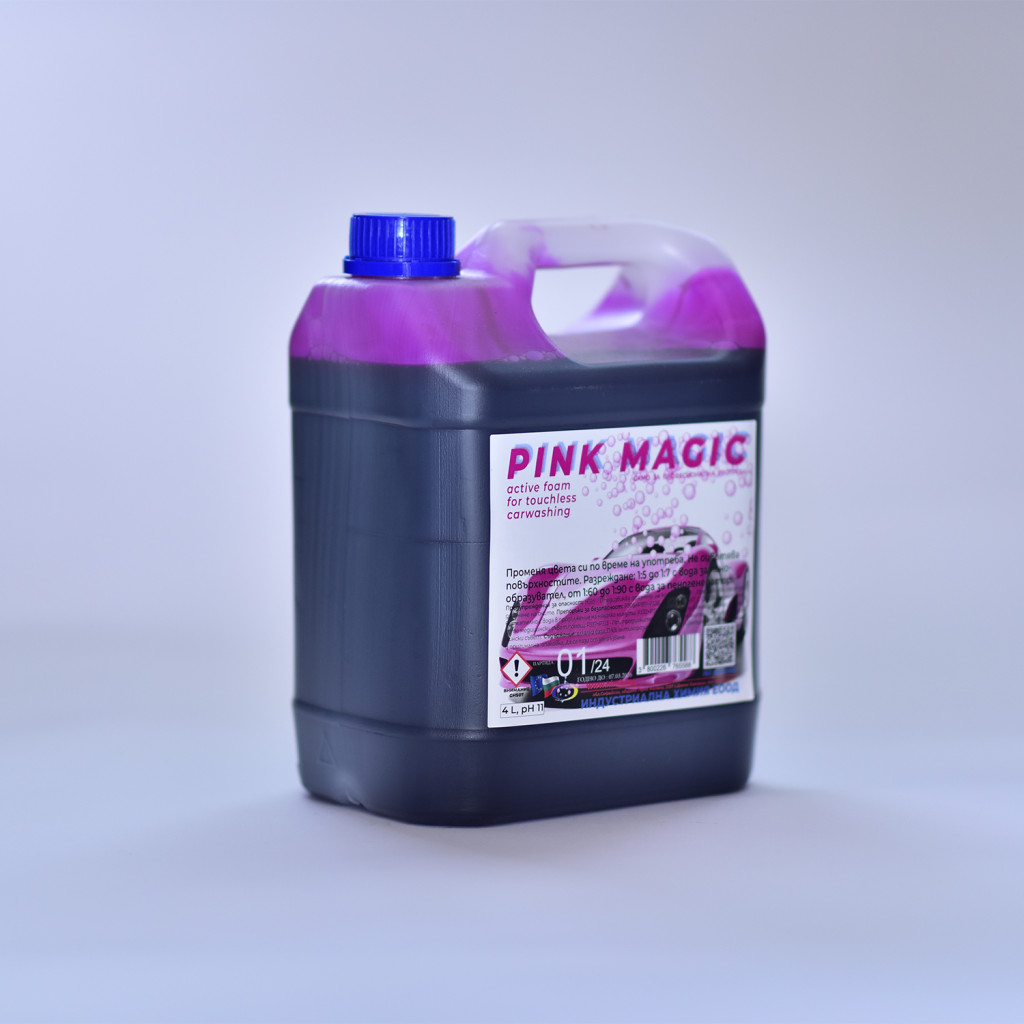 PINK MAGIC - active foam / 4 L - розова пяна за безконтактно миене ...
